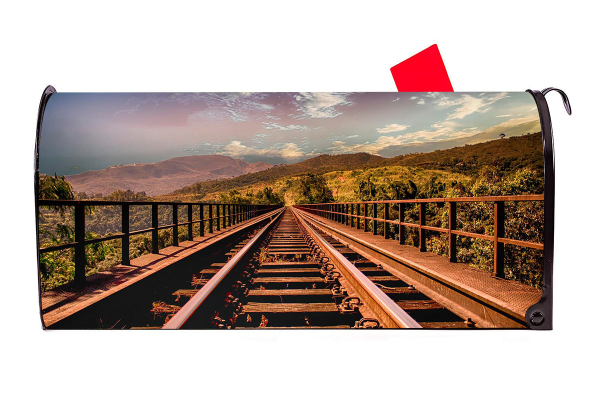 Train Railway Tracks 2 Magnetic Mailbox Cover – Mailbox Covers for You